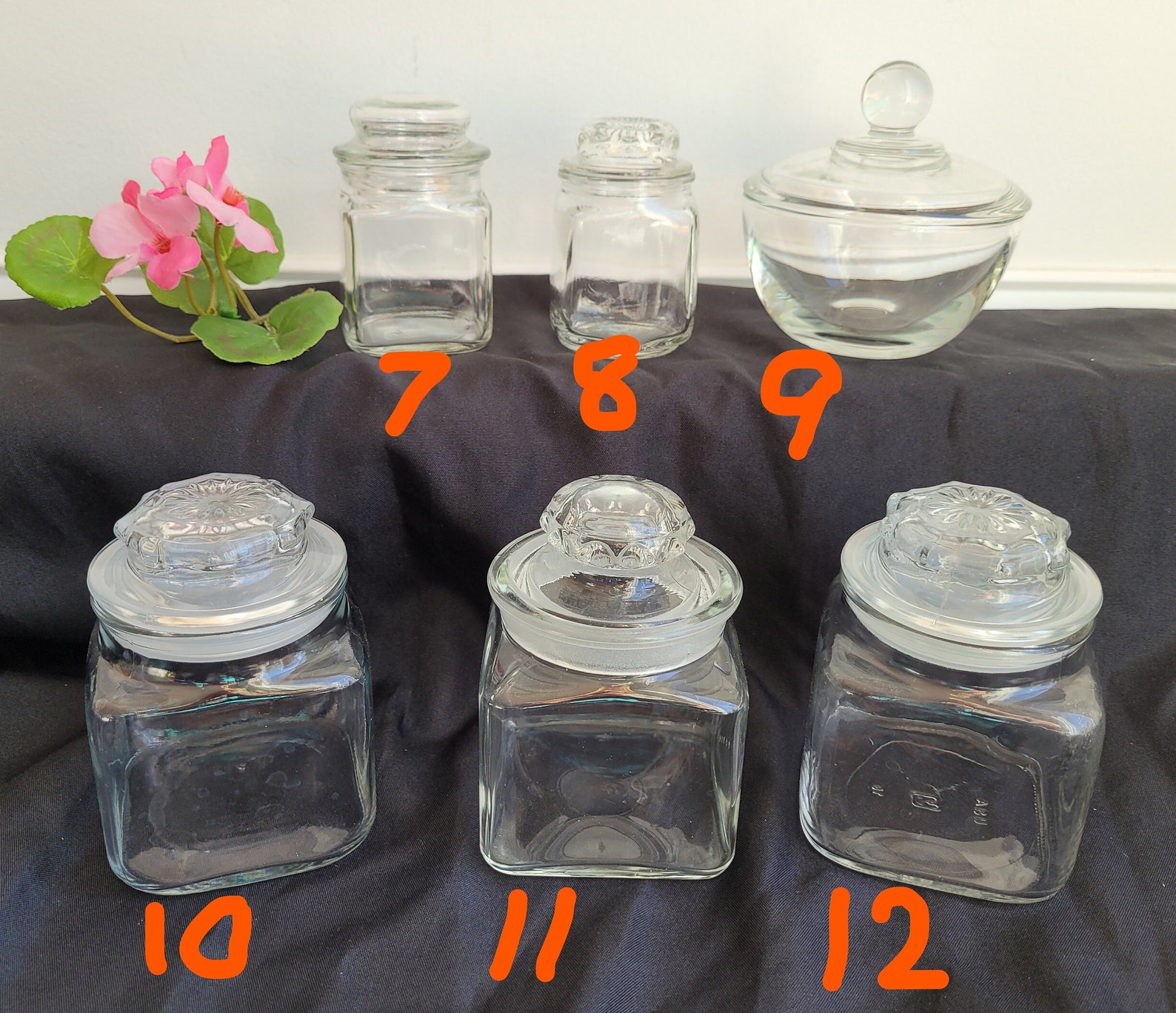 Glass Jars Candy Jars With Lids Vintage Jars Display Jars - Etsy