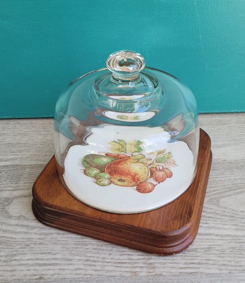 Cheese Board With Glass Dome Lid Square Cheese Boards Dome - Etsy