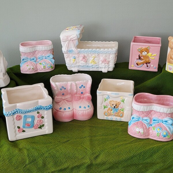 Vintage Baby Boy Planters - Etsy