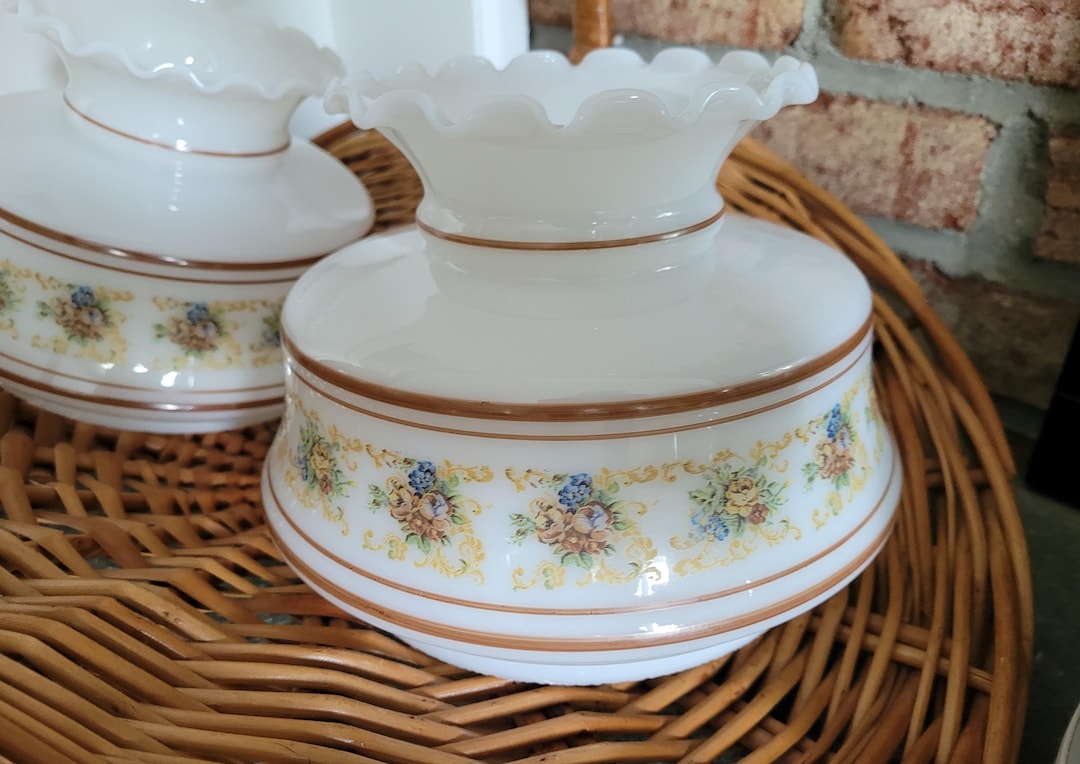 Vintage Glass Light Covers - Vintage Replacement Light Fixture Glass ...