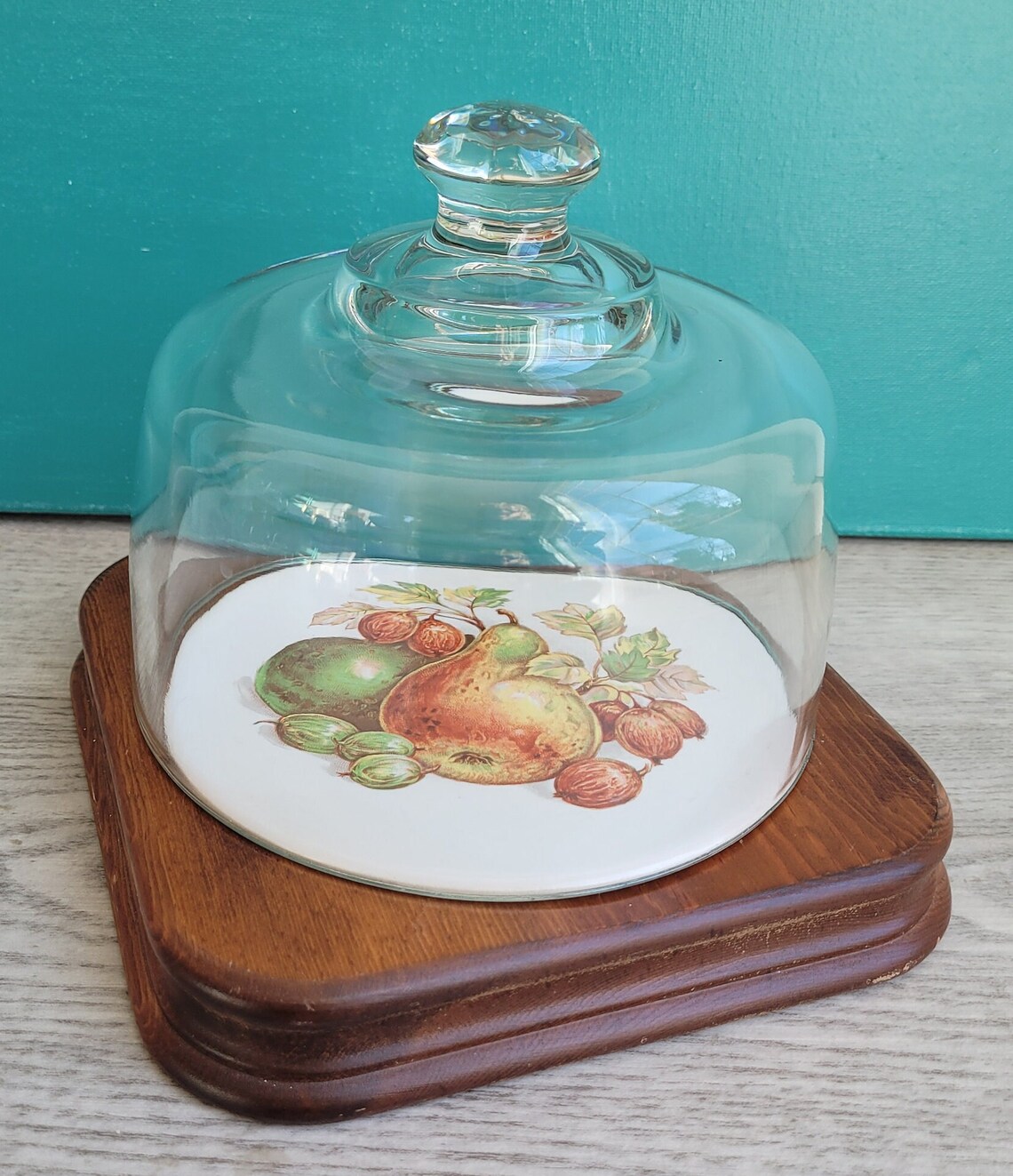 Cheese Board With Glass Dome Lid Square Cheese Boards Dome - Etsy