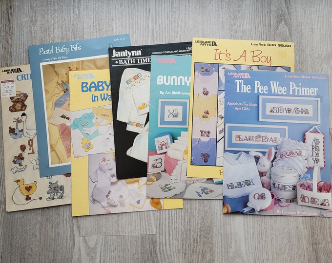 Cross Stitch for Baby's 7 Cross Stitch Leaflets Counted Cross Stitch ...