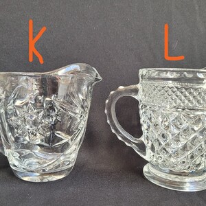 Small Pitchers - CHOOSE ONE - Glass Pitchers CREAMERS Vintage Creamers ...