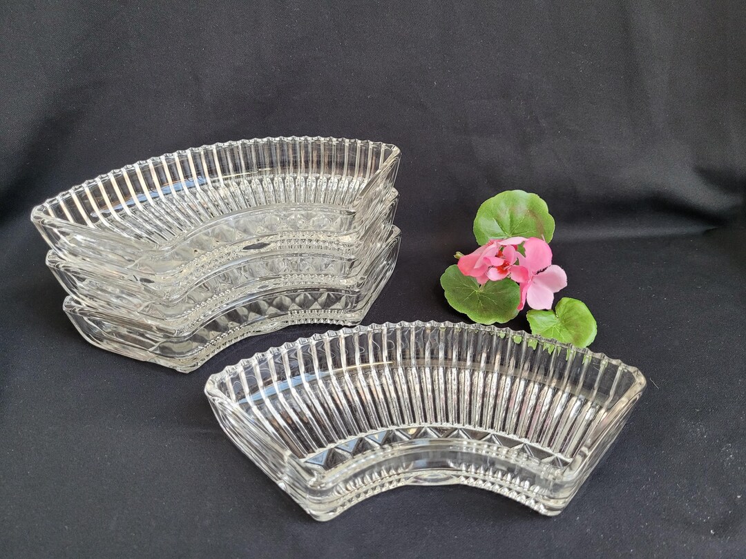 Lazy Susan Glass TRAYS ONLY Vintage Glass Circle Trays KROMEX Lazy Suzy ...