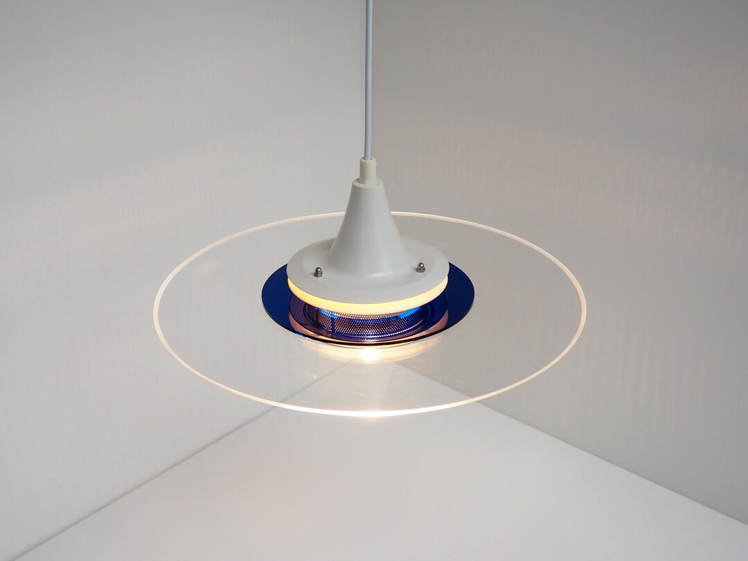 Vintage Danish Space Age Pendant Light - Design Light Ultra-marin - Etsy