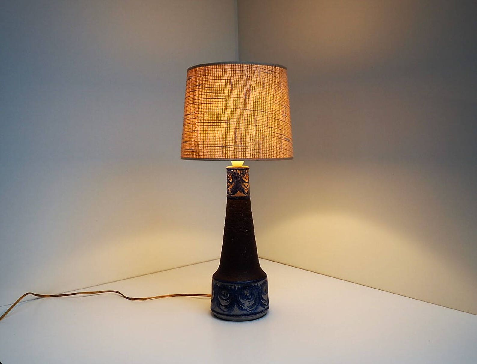 Ceramic Table Lamp Designed by Ceramist Viggo Kyhn - Danish Vintage ...