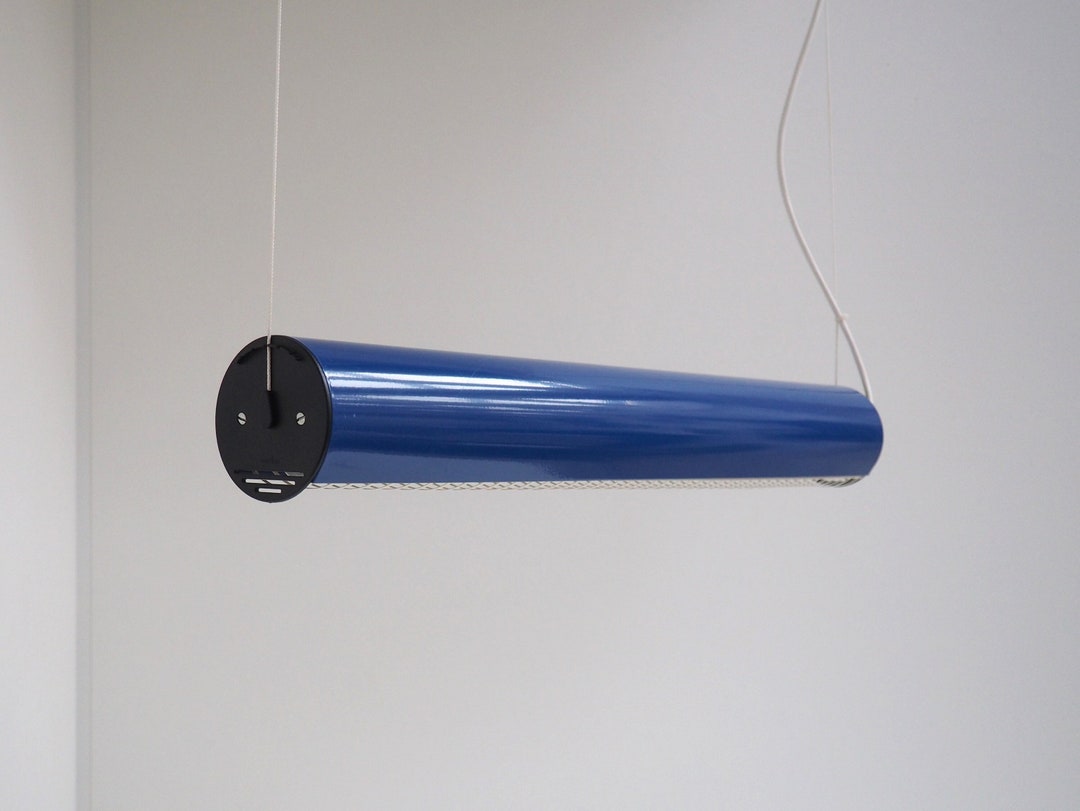 Memphis Style Blue Tube Light With White Metal Grid From Nordlux ...