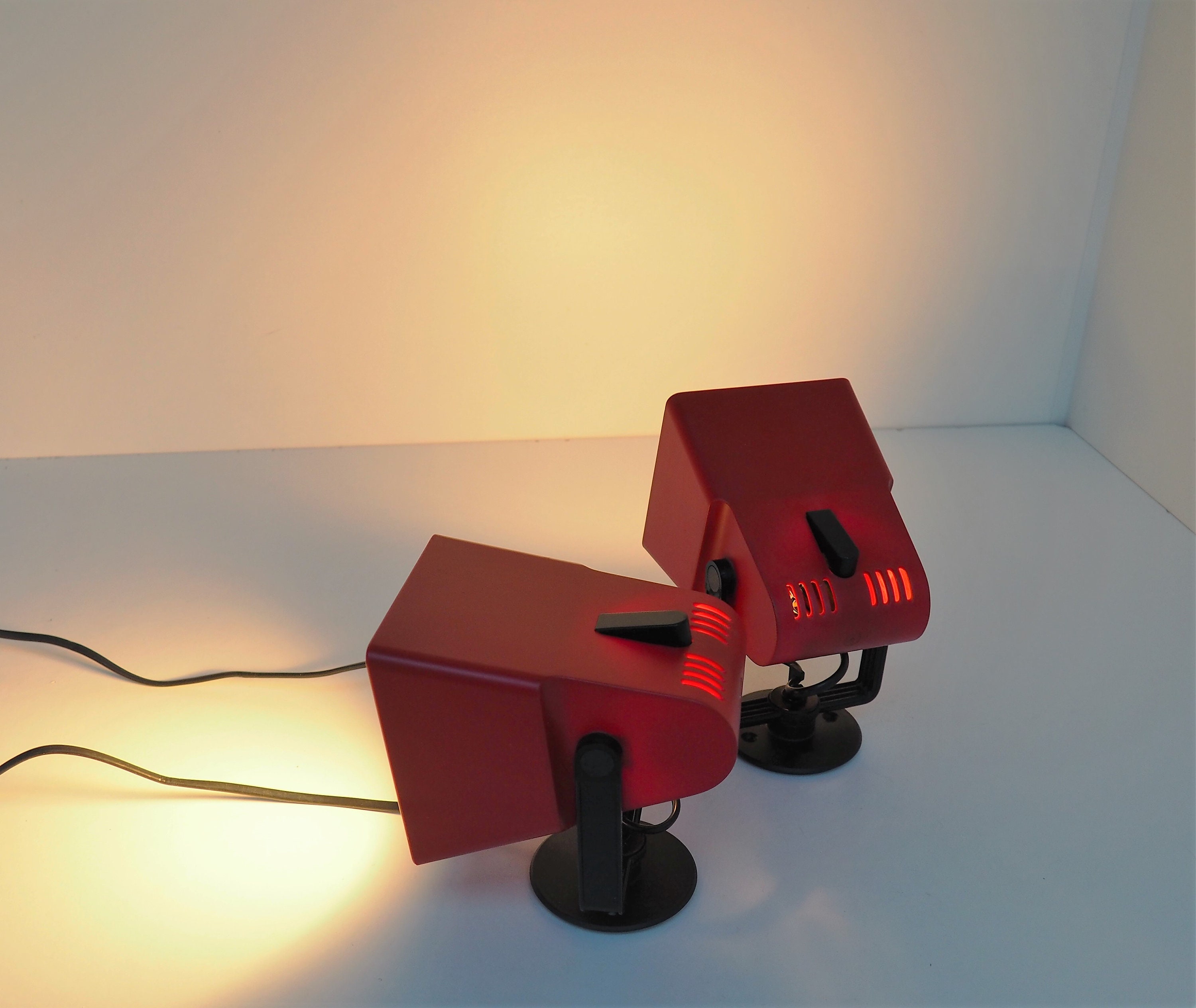 Pair of Red Spotty Wall Lamps Designed by Vagn Dyring for | Etsy