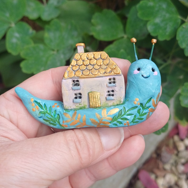 Moving House Snail, New Home Gift, Unique and Handmade, Can Add ...
