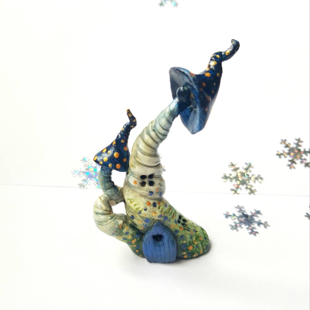 Haunted Fairy House, Handmade Crooked Pixie Toadstool - Etsy