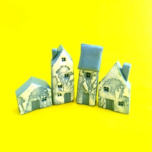 Miniature House, Tiny Town, Mini Home Sculpture, Individual or Set of ...