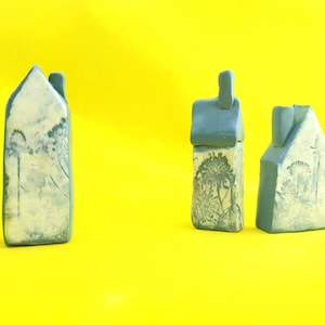 Miniature House, Tiny Town, Mini Home Sculpture, Individual or Set of ...