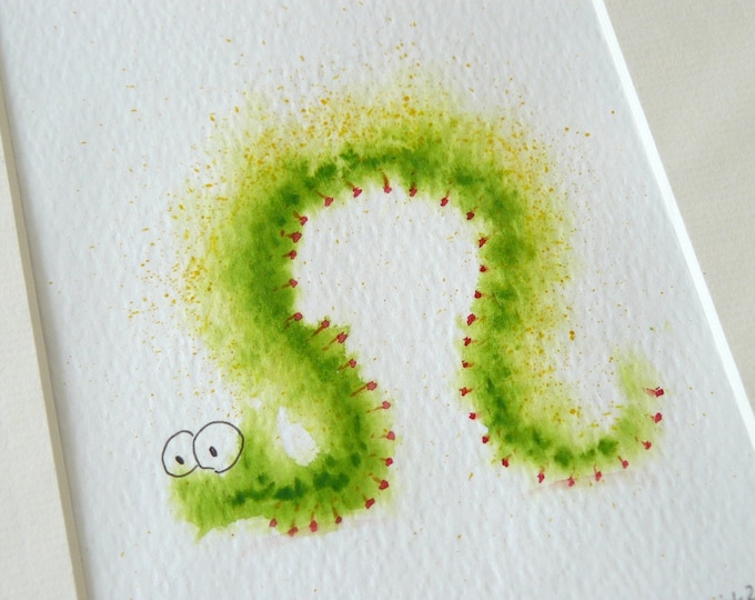 Raupe, Raupe Illustration, Tier Aquarell, Kinderzimmer Dekor ...