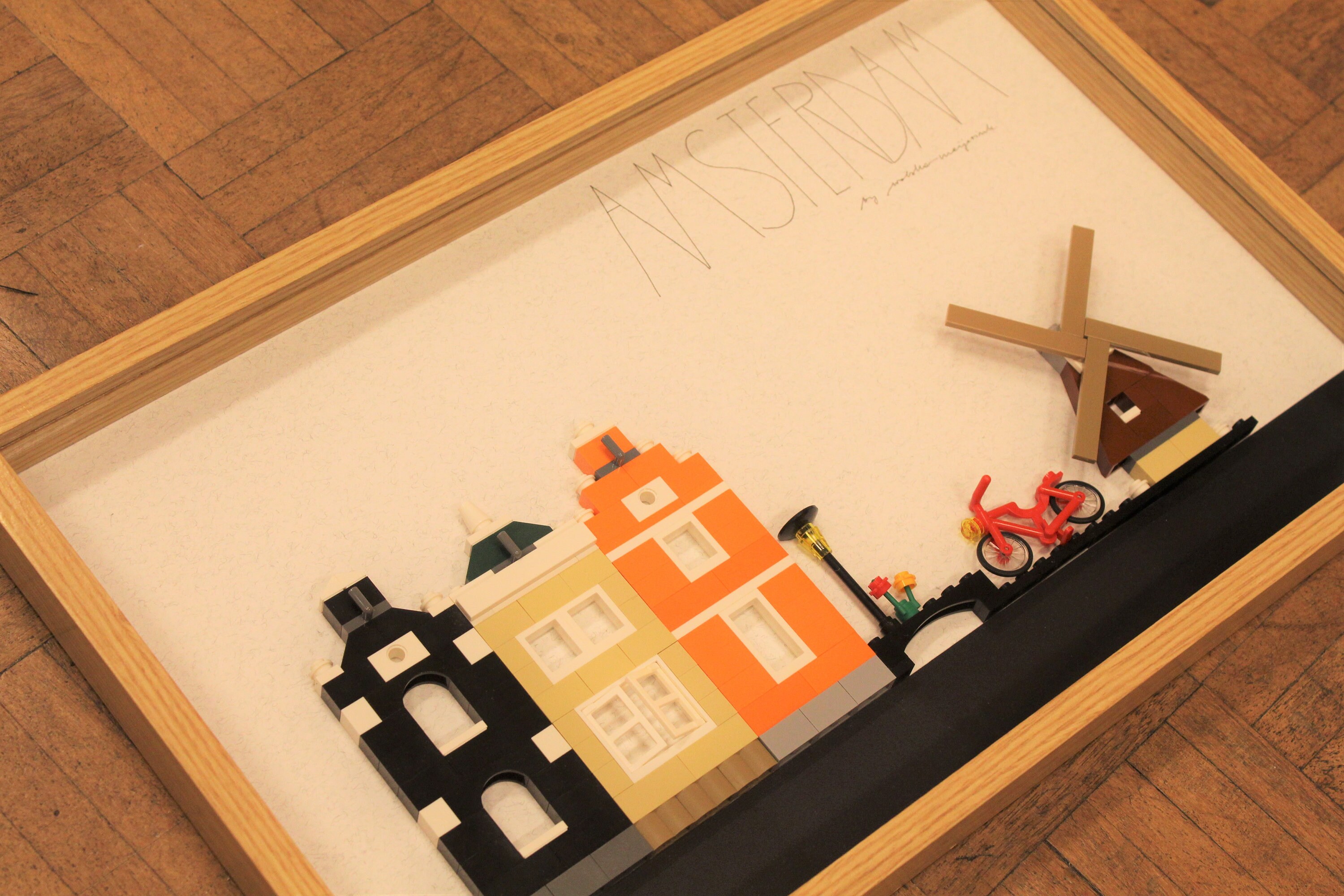 Amsterdam Skyline With Windmill, Art With LEGO Bricks, Amsterdam Gift ...