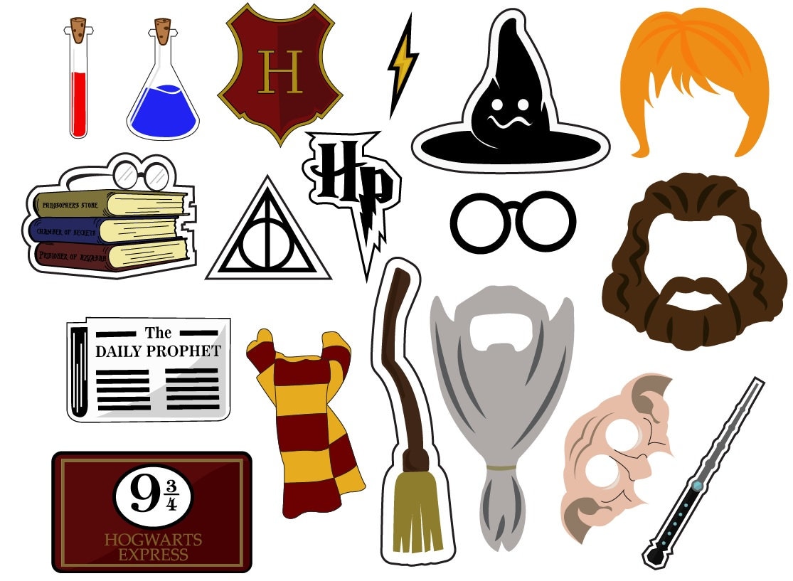 Mid Evil Magic Hocus Pocus Digital Photo Booth Party Props Instant ...