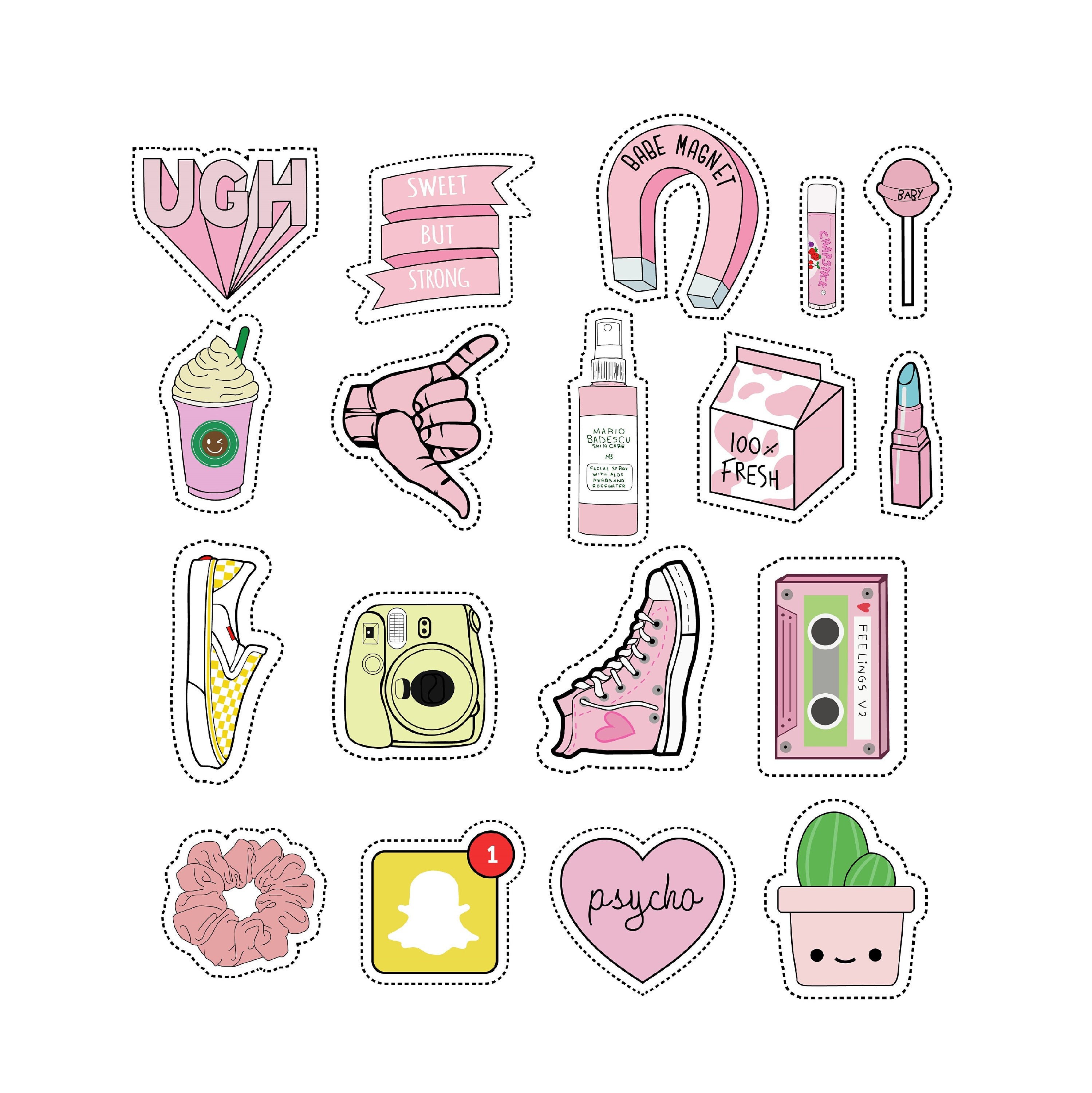 PINK VSCO VINTAGE Digital Photo Booth Party Props Instan Download - Etsy