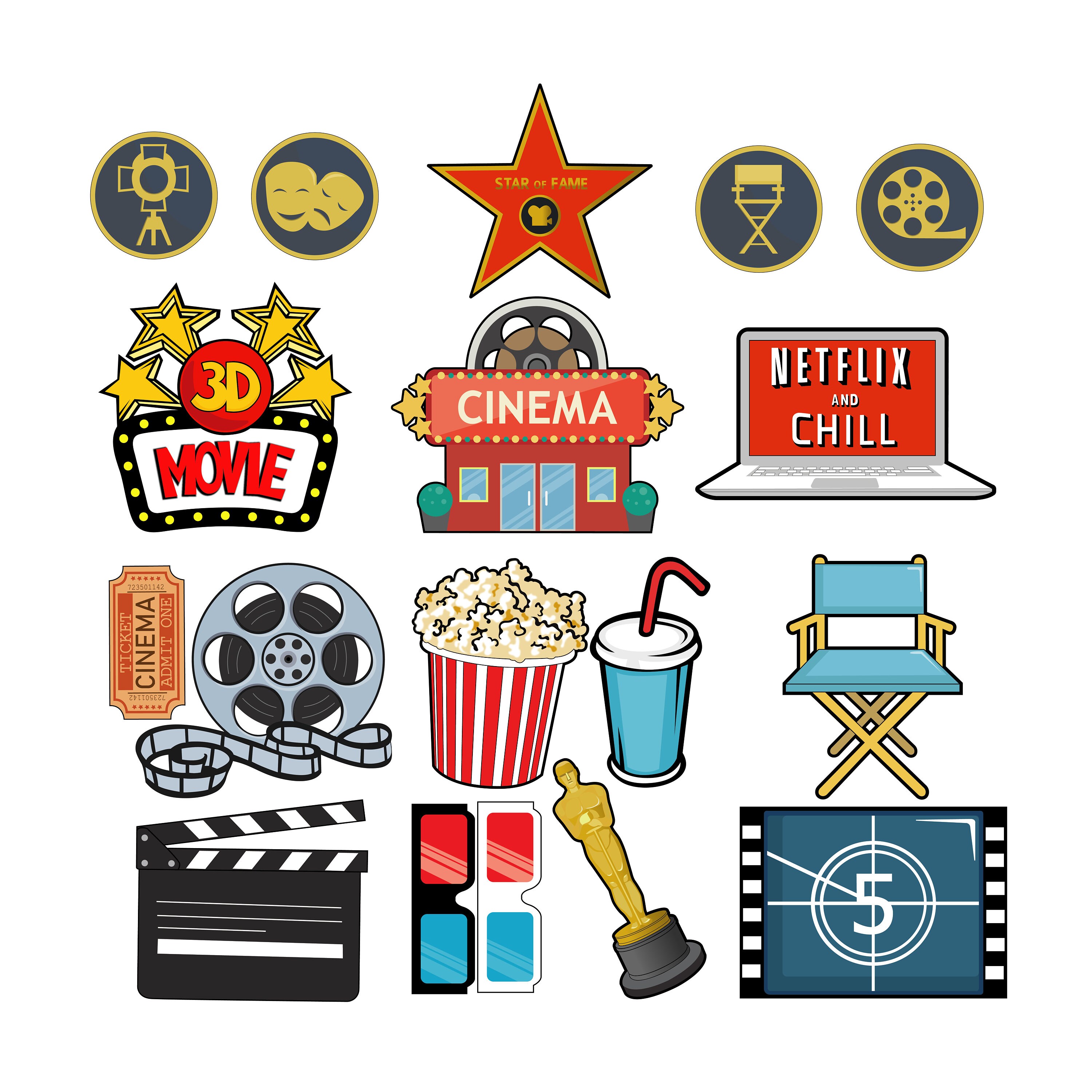 cinema-digital-photo-booth-party-props-instan-download-grammys-etsy