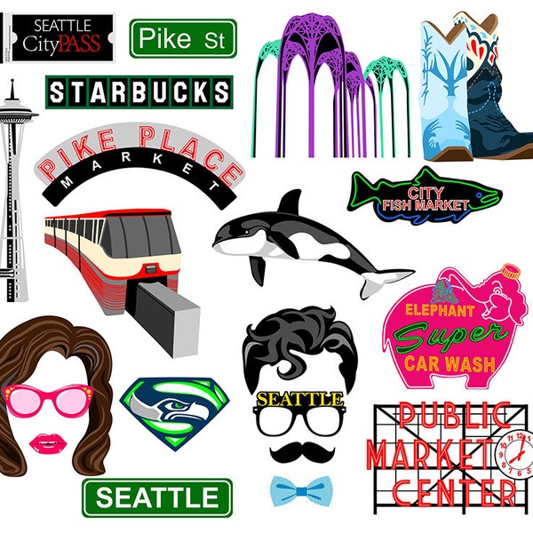 Photo Booth Props Digital Clipart - Etsy