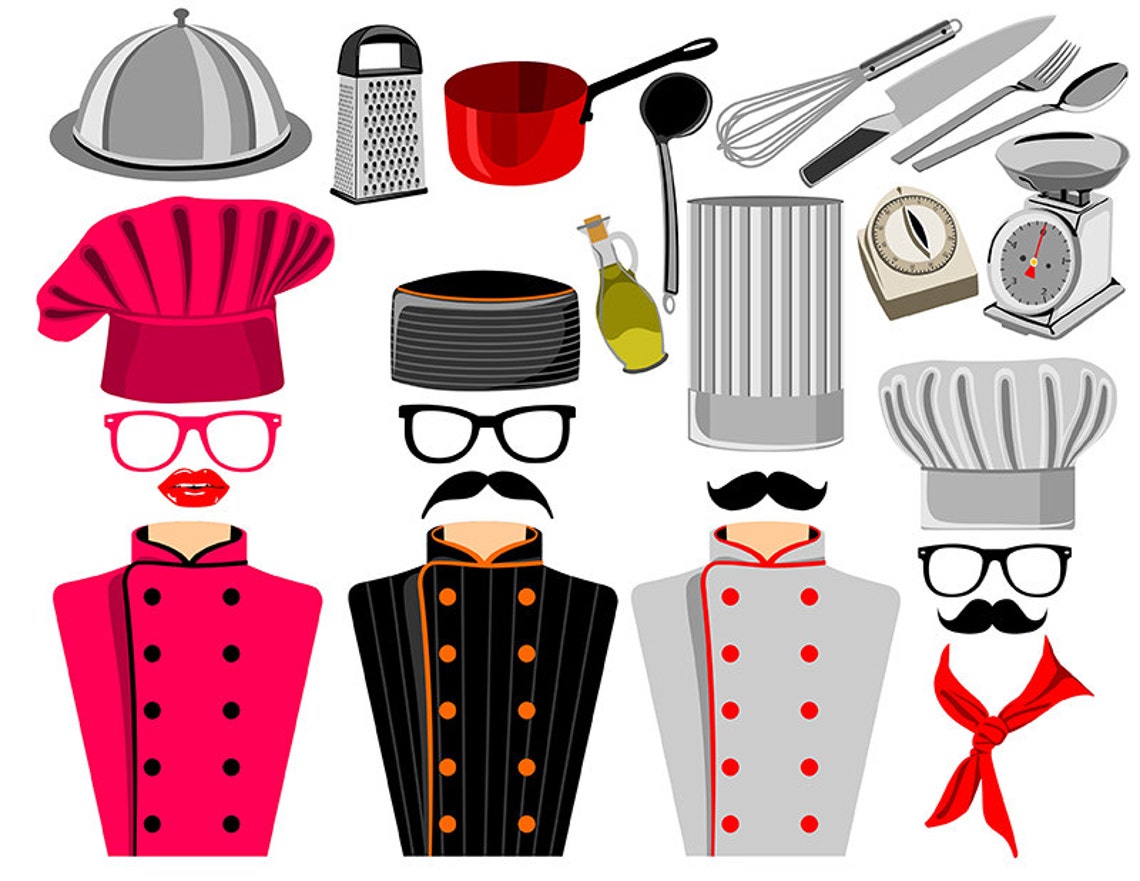 Chef Digital Photo Booth Party Props Instant Download Personal Use Only ...