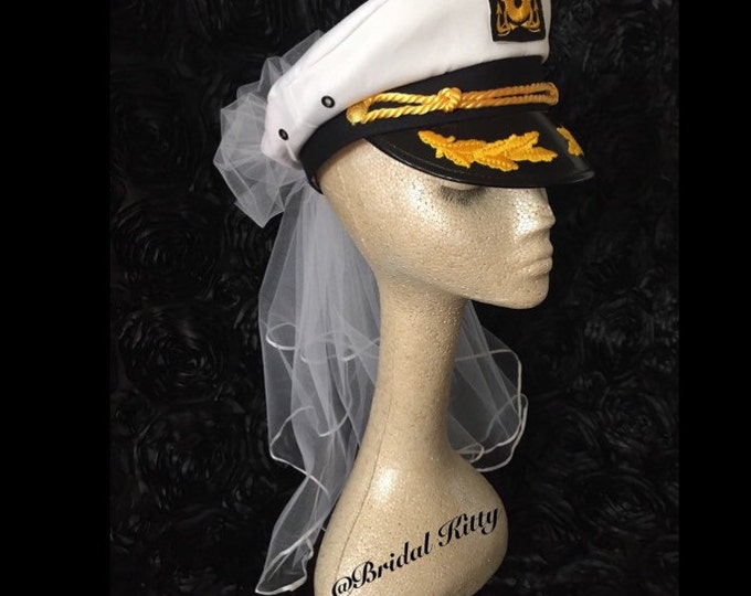 Nautical Bride Bachelorette Party Captain Hat Last Sail Before the Veil ...