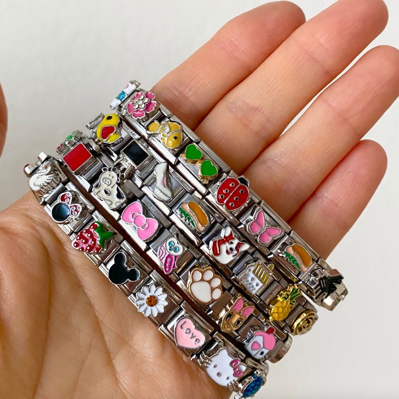 Stainless Italian Charm Bracelet - Etsy