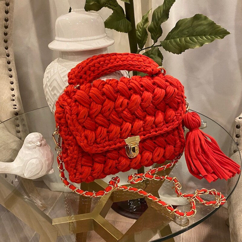 Hand Knit Bag - Etsy