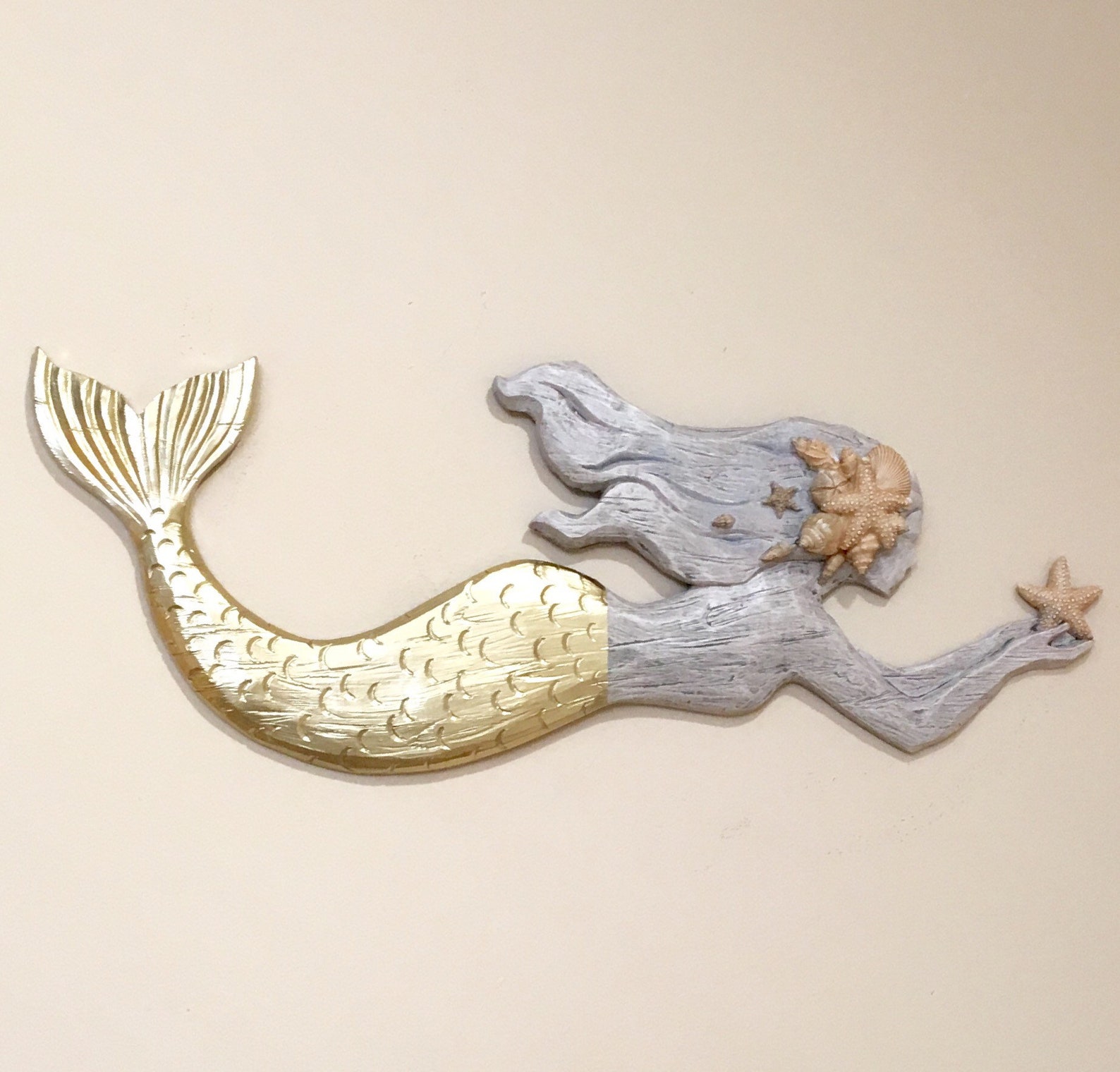 Gorgeous Gold Mermaid Wooden Wall Decor for Your Princess, Wall Art - Etsy