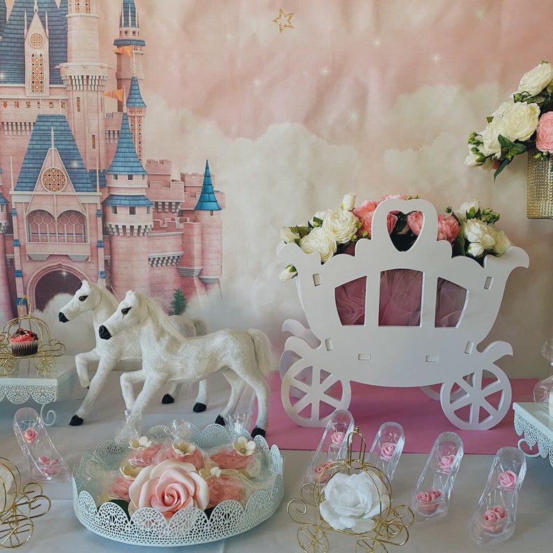 Cinderella Carriage Table Decor Princess Carriage With Horses | Etsy