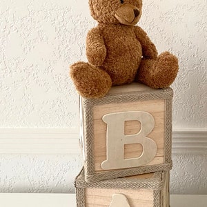 BABY Block Centerpiece, Boho Style Nursery Decor, Baptism, Christening ...