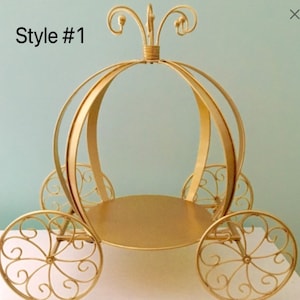 Carriage Cake Stand - Giant Size 25" - Metal Cinderella Pumpkin Coach ...