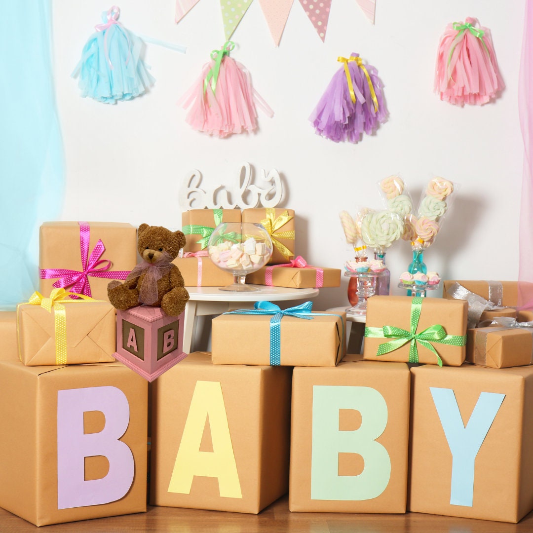 ABC Block Centerpiece With a Bear Photo-frame Home Decor - Etsy