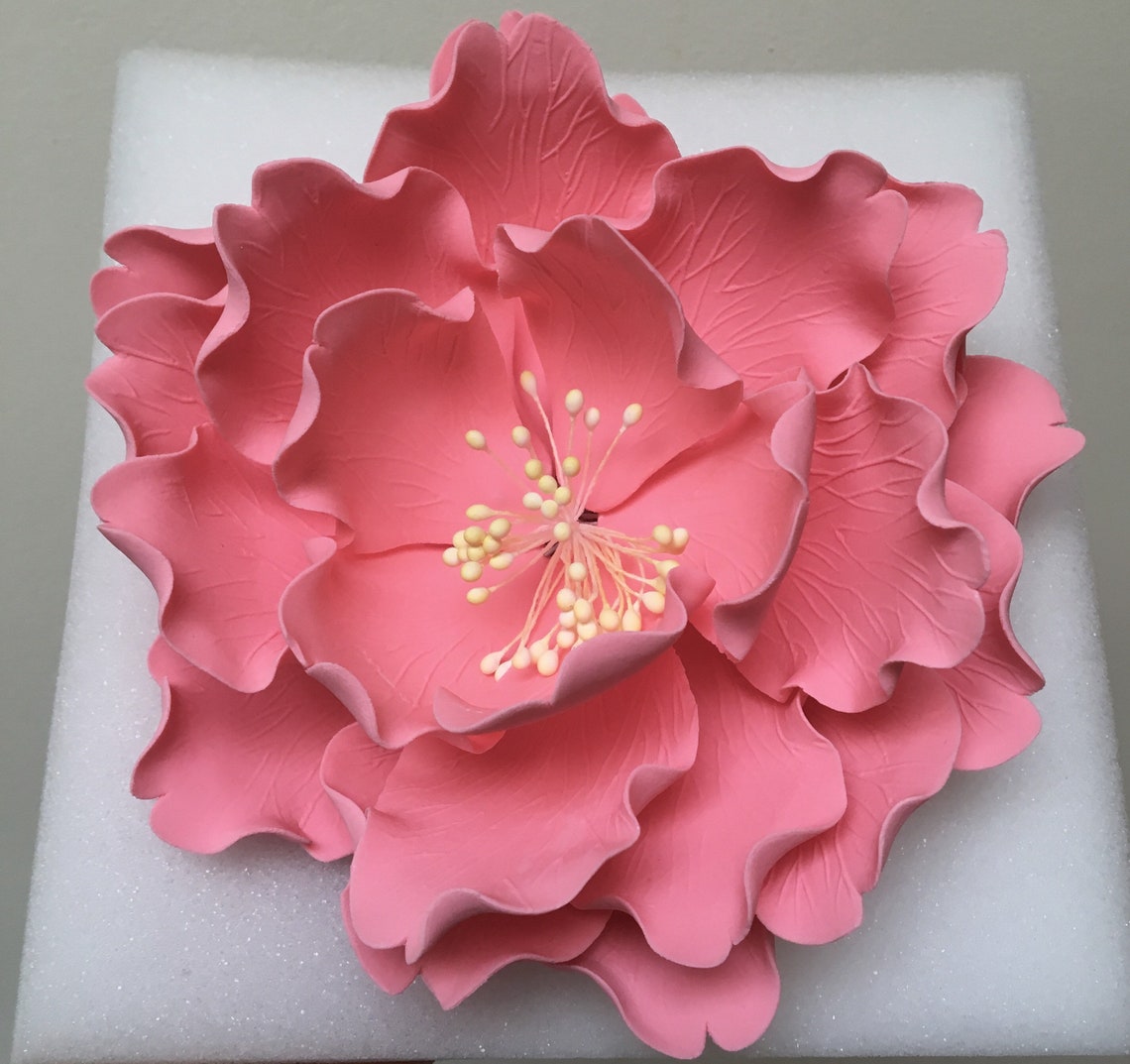 Edible Flower, Gum Paste Large 4.5"-7" Sugar Peony, Dahlia, Magnolia ...