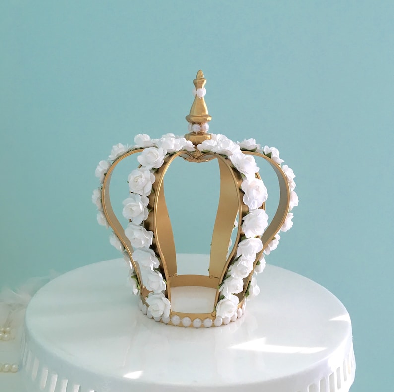 Floral Crown Cake Topper for Your Wedding Cakes Christening - Etsy