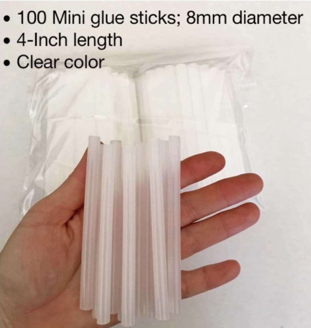 Hot Melt Glue Sticks-100/ Pack, Small Size Glue Sticks, 4