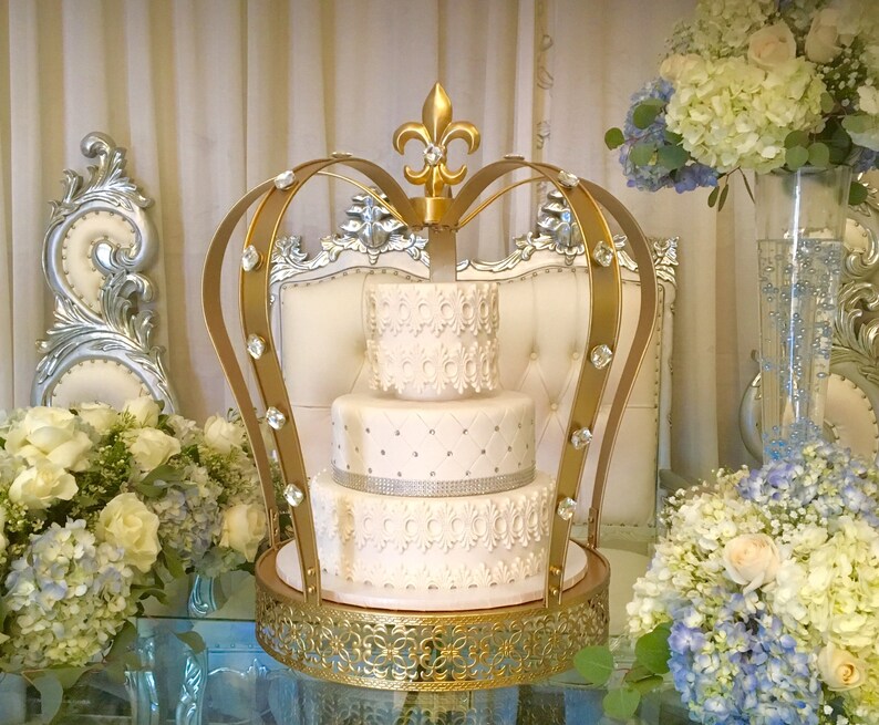 Biggest Crown Cake Stand Metal Crown Cake Stand Royal - Etsy