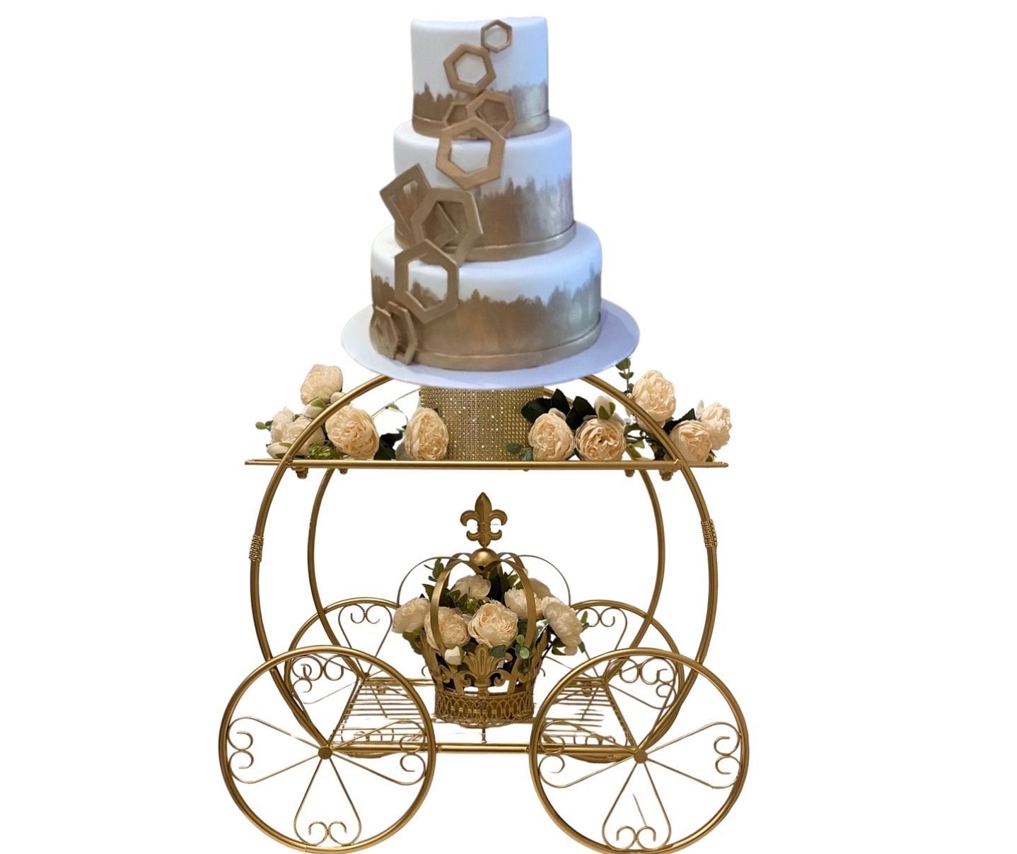 Giant Carriage Cake Stand, Big Size 35" Wheel to Wheel, 27.5 ...