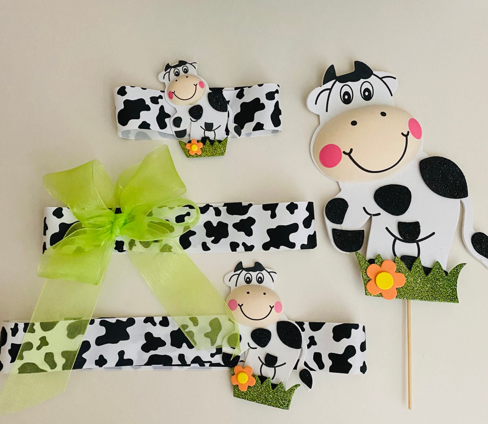 Cow Diaper Cake 3 Tier Farm Theme Diaper Cake, 3 Tier Diaper Cake Kit ...