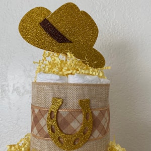 Cowboy Diaper Cake, Country Style Diaper Cake, Baby Shower Centerpiece ...