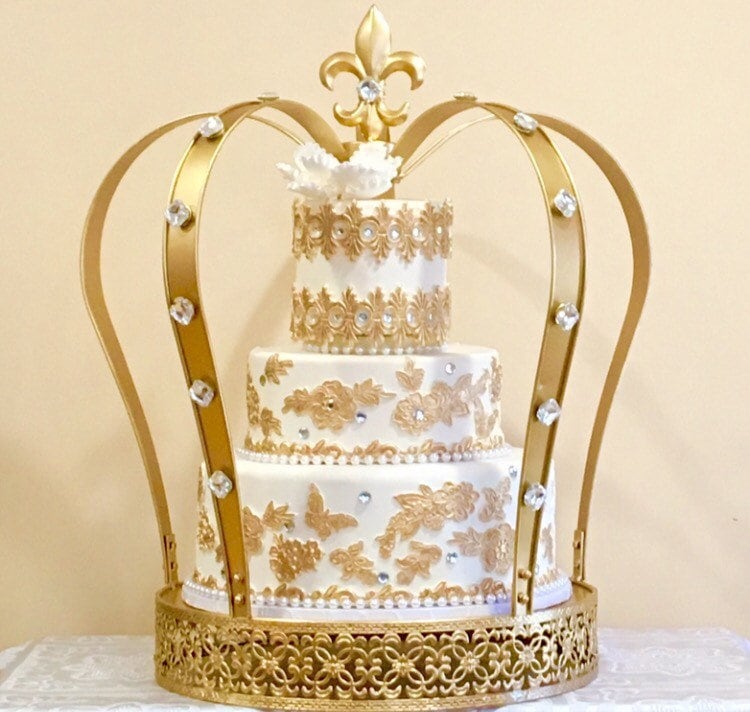 Biggest Crown Cake Stand Metal Crown Cake Stand Royal | Etsy