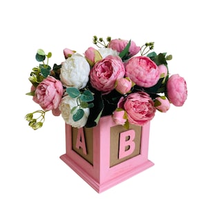 ABC Block Centerpiece, Photo-frame Home Decor, Baptism, Christening ABC ...