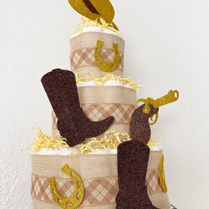 Cowboy Diaper Cake, Country Style Diaper Cake, Baby Shower Centerpiece ...