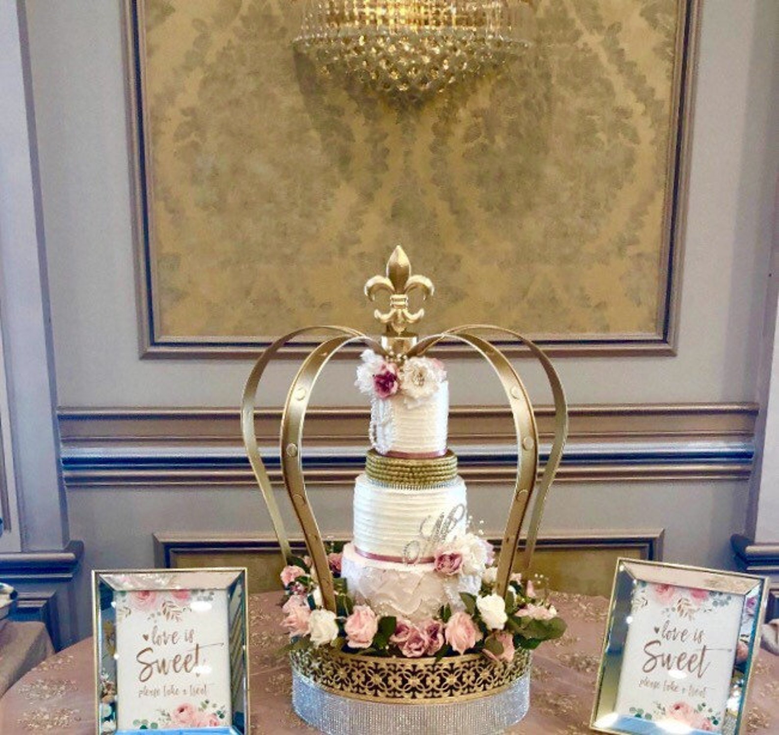 Biggest Crown Cake Stand , Metal Crown Cake Stand, Royal Themed Event ...