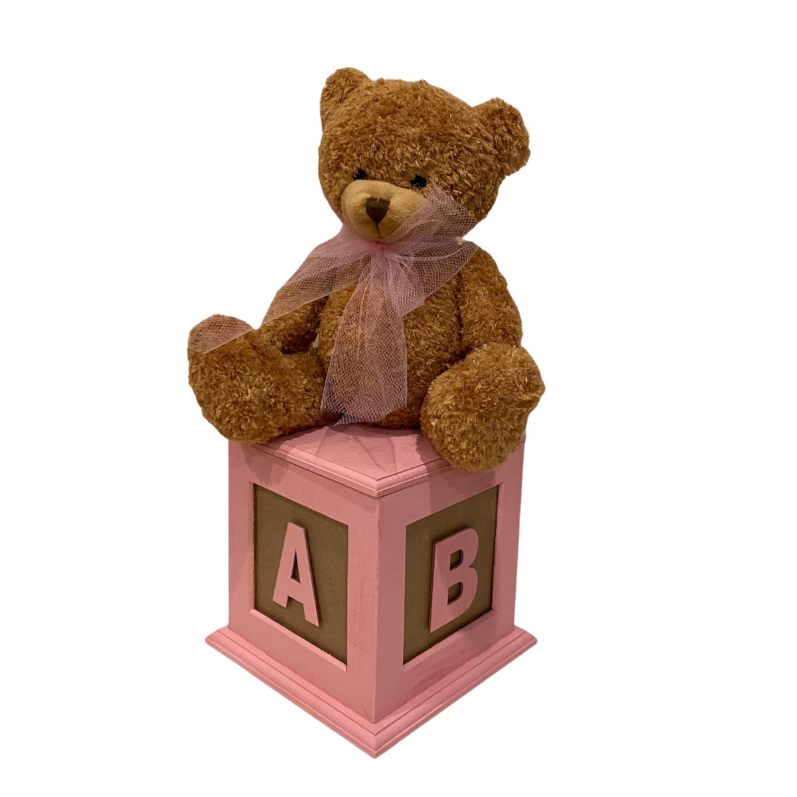 ABC Block Centerpiece With a Bear Photo-frame Home Decor - Etsy