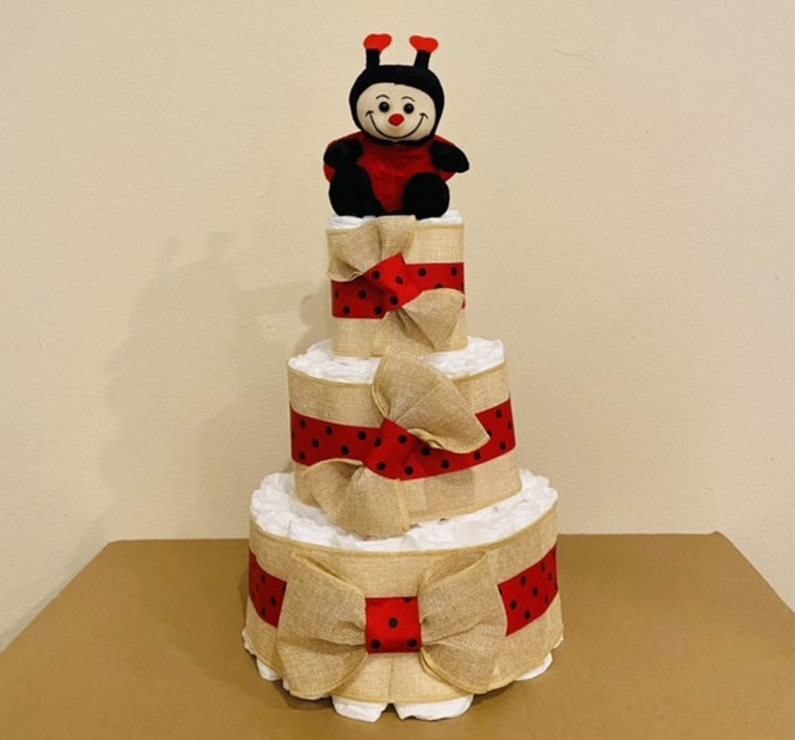 Ladybug Diaper Cake 3 Tier or 2 Tier Ladybug Themed Diaper - Etsy