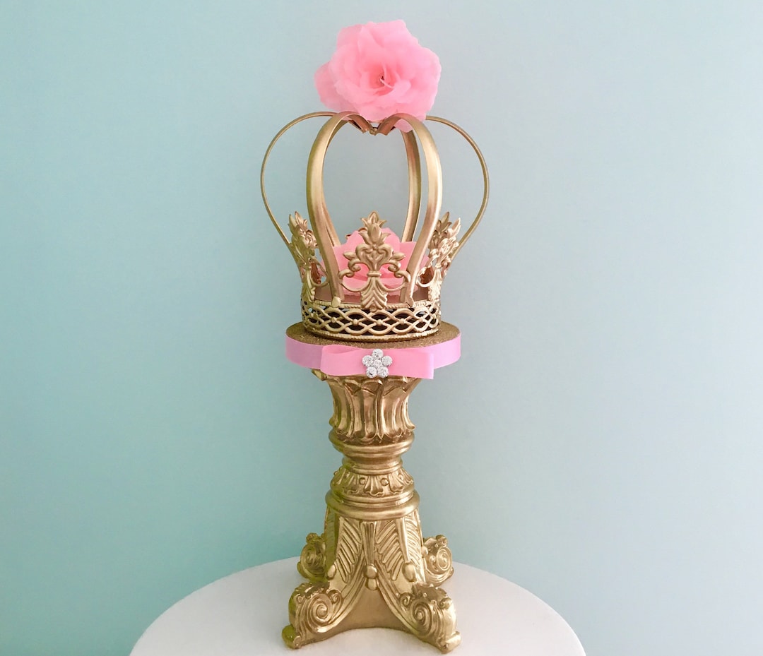 Princess Crown Centerpiece, Floral Gold Crown Centerpiece, Sweet 16 ...