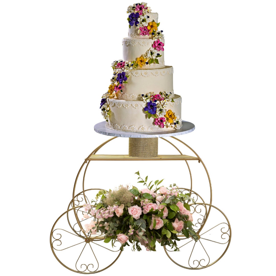 Giant Carriage Cake Stand, Big Size 35" Wheel to Wheel, 27.5 ...