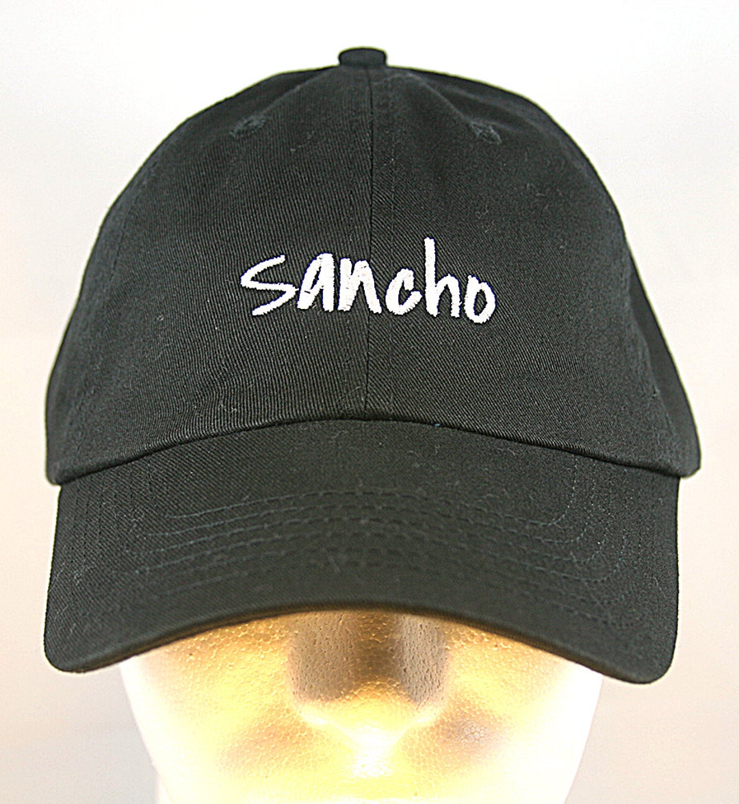 Sancho - Polo Style Ball Cap (black With White Stitching) - Etsy