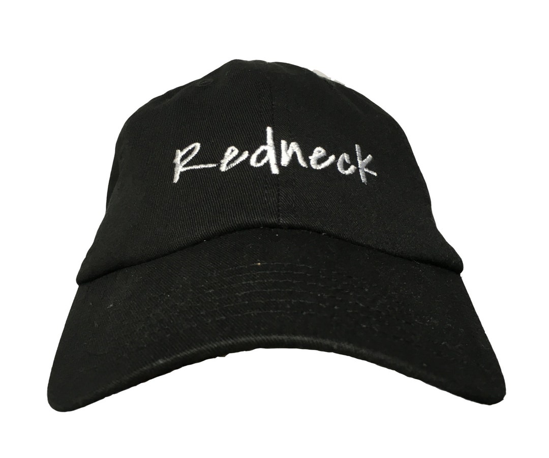 Redneck - Polo Style Ball Cap (black With White Stitching) - Etsy