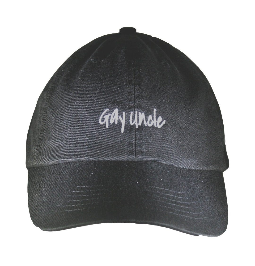 Gay Uncle (polo Style Ball Black With White Stitching) - Etsy