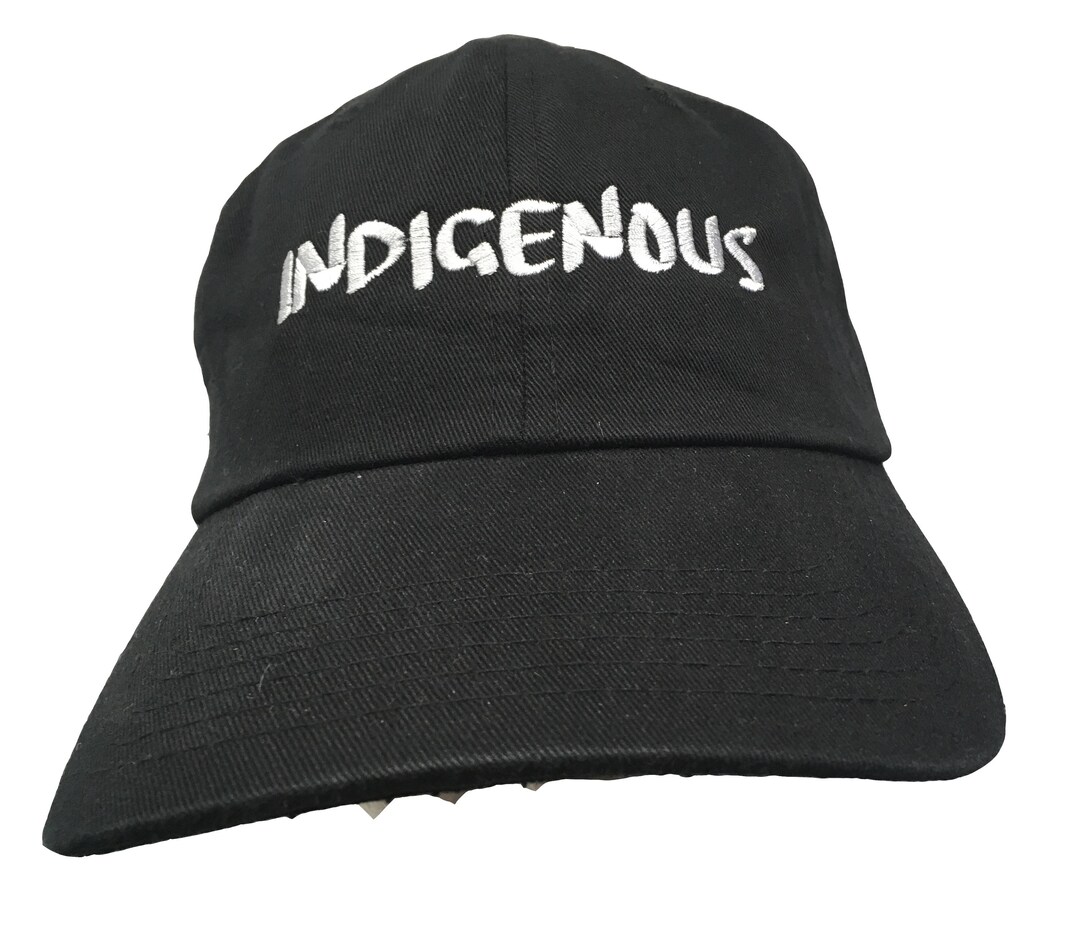 Indigenous (ball Cap - Black Embroidered With White Stitching) - Etsy
